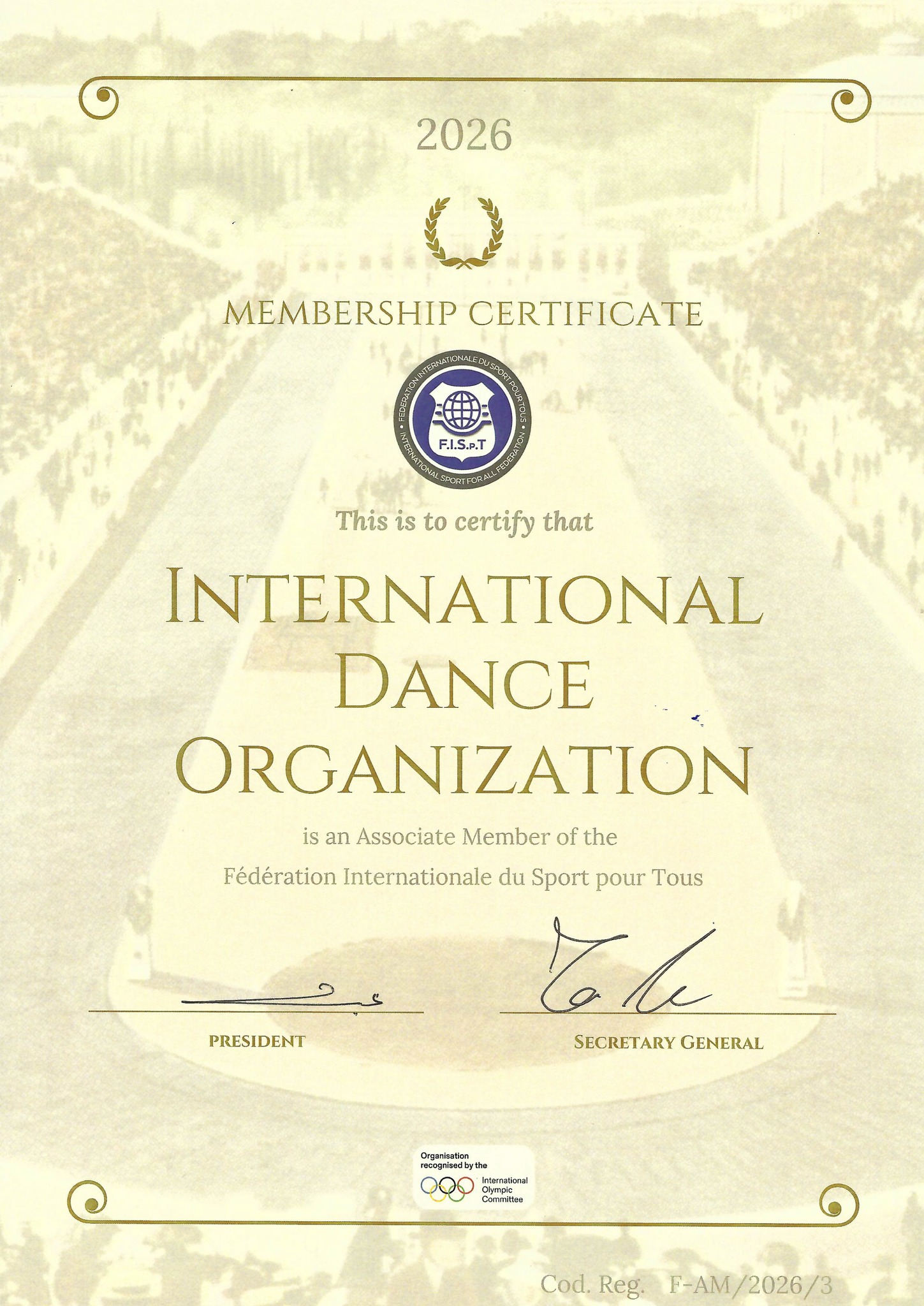 International Dance Organization Becomes Associate Member of FISpT, an ...